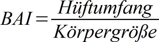 Fettrechner - Body Adiposity Index